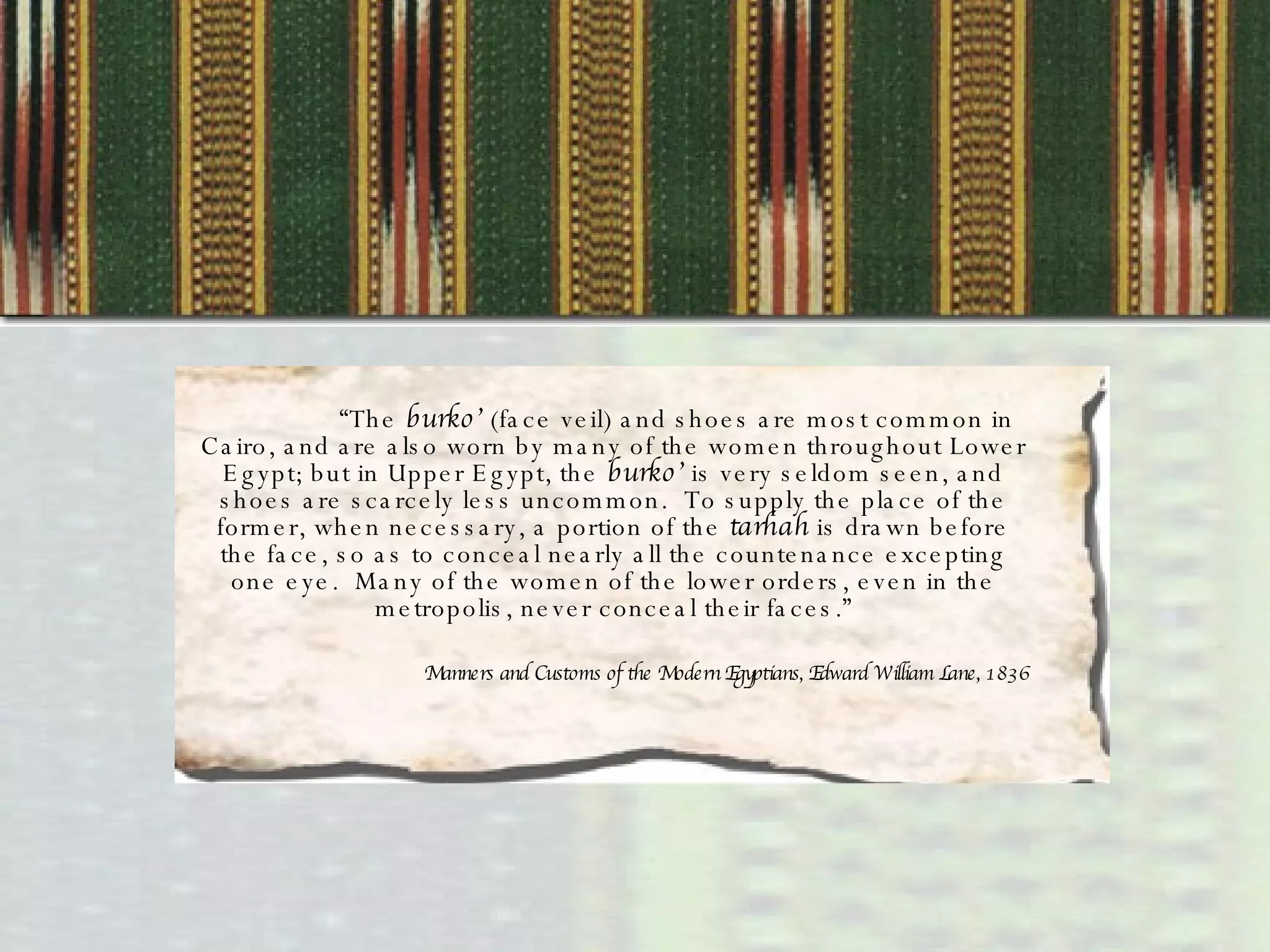 History of Women's Dress and Clothing in Egypt | PPT