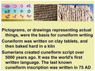 History of Writing | PPT | Books and Literature