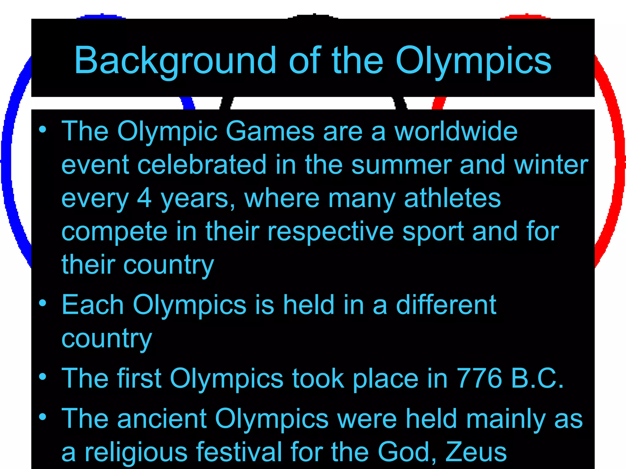 The Olympics Project 2000 | PPT