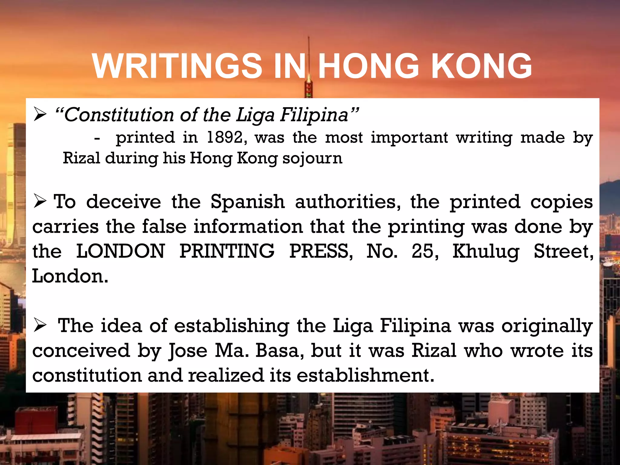 Chapter 21: Jose Rizal's Second Homecoming and La Liga Filipina | PDF