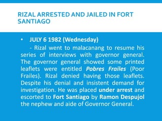 Chapter 21: Jose Rizal's Second Homecoming and La Liga Filipina | PDF