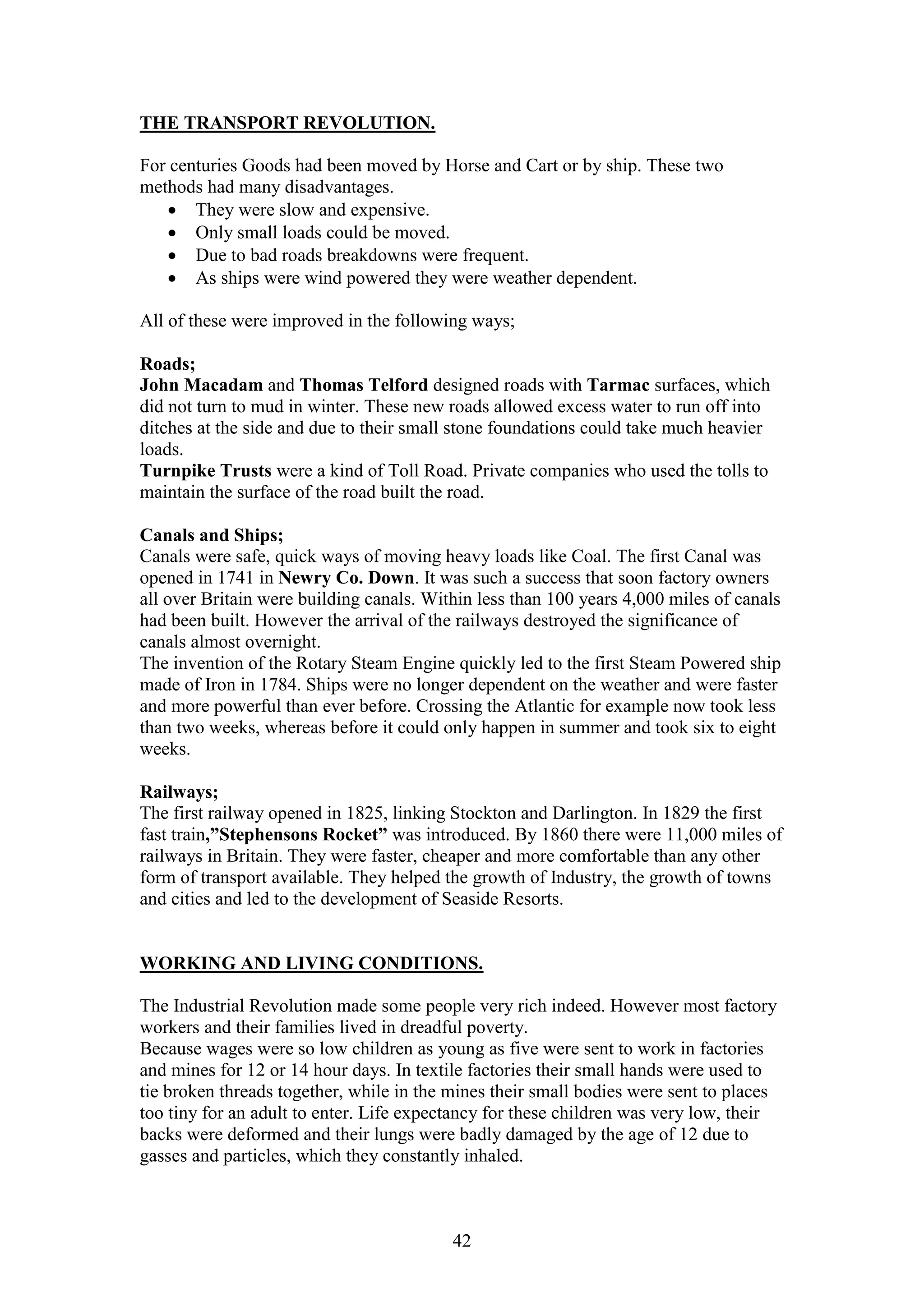History Notes on the Industrial and Agricultural Revolutions | PDF