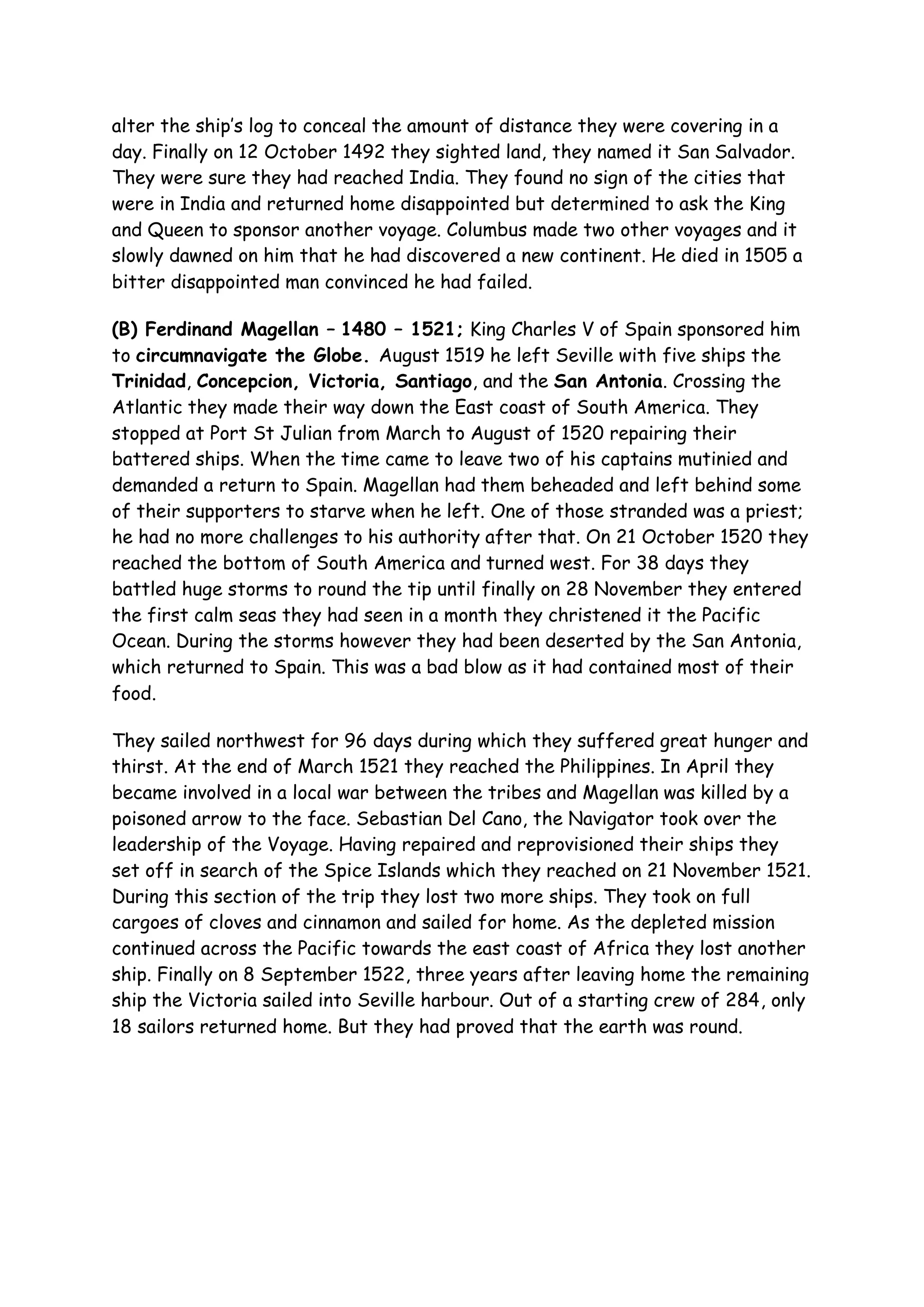 The Age of Exploration Notes | PDF