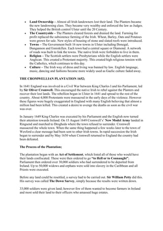 History Notes - The Plantations | PDF
