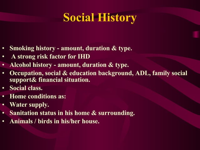 History Taking. | PPT | Infectious Diseases | Diseases and Conditions