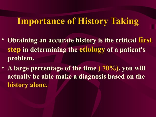 History taking- | PPT