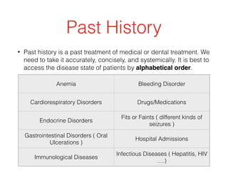History taking- oral pathology- Sreng at UHS | PDF