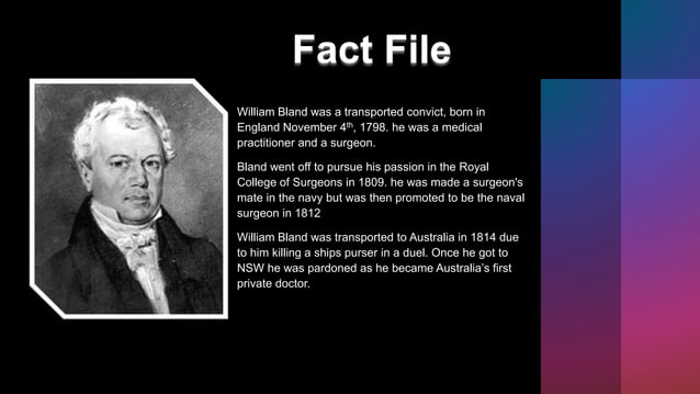 History - William Bland.pptx | Australia and Oceania Travel | Travel ...