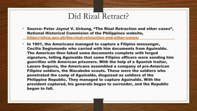 HISTORY 101 rizal Did Rizal Retract.pptx | Christianity | Religion & Spirituality