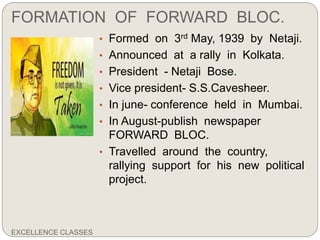 History 10th Forward Bloc & INA | PPTX