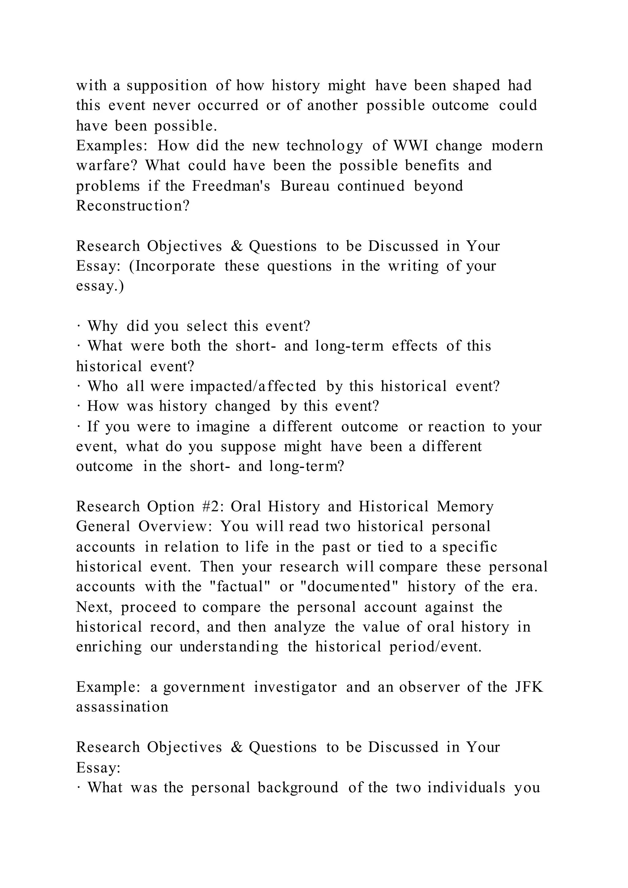 History 1302 Essay Assessment AssignmentGeneral Information and In | DOCX