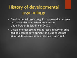 history & methods in developmental psychology | PPT