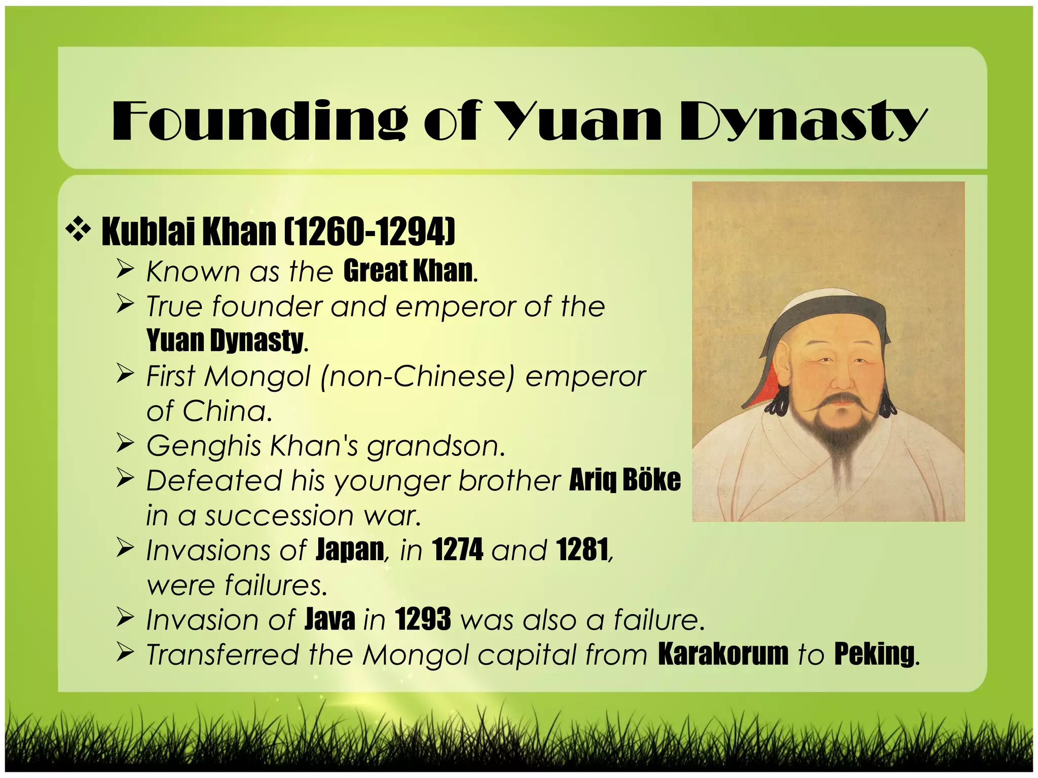 Yuan Dynasty: China's History | PPT