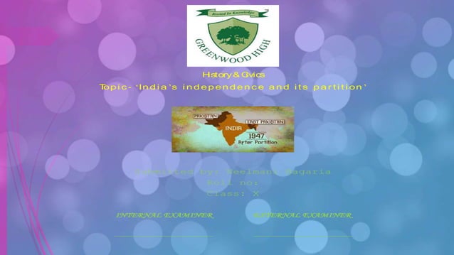 Grade 10 icse History internal project board exam | PPTX | Civic ...