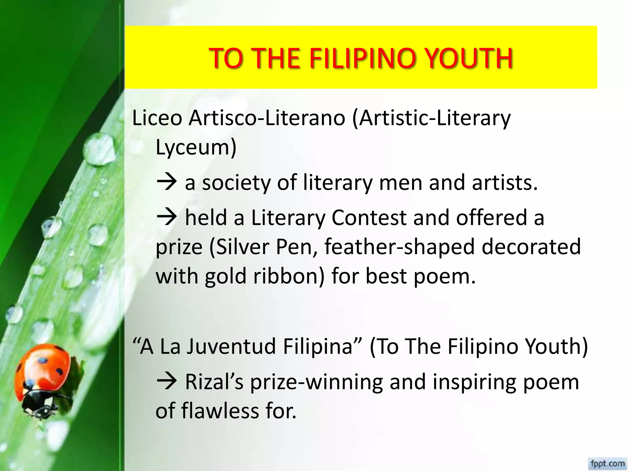 Rizal: Education in the University of Santo Tomas | PPTX