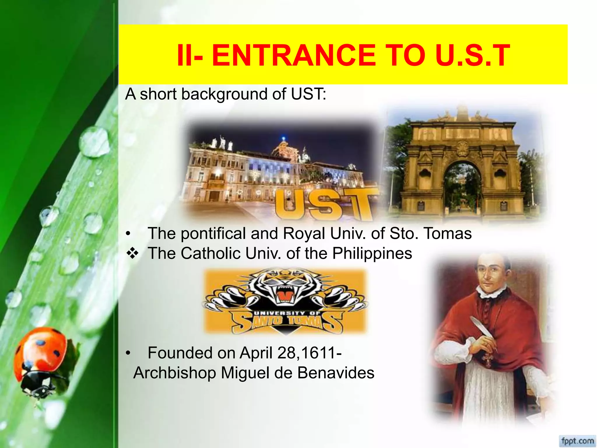 Rizal: Education in the University of Santo Tomas | PPTX