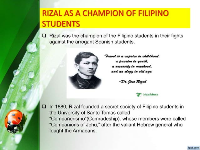 Rizal: Education in the University of Santo Tomas | PPTX