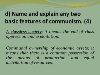 History 9 Q and A reveision Communism.pptx