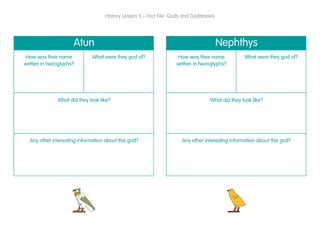 History: ancient egypt lesson 1 two temple place | PDF