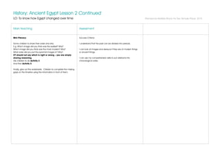 History: ancient egypt lesson 1 two temple place | PDF | Arts and ...