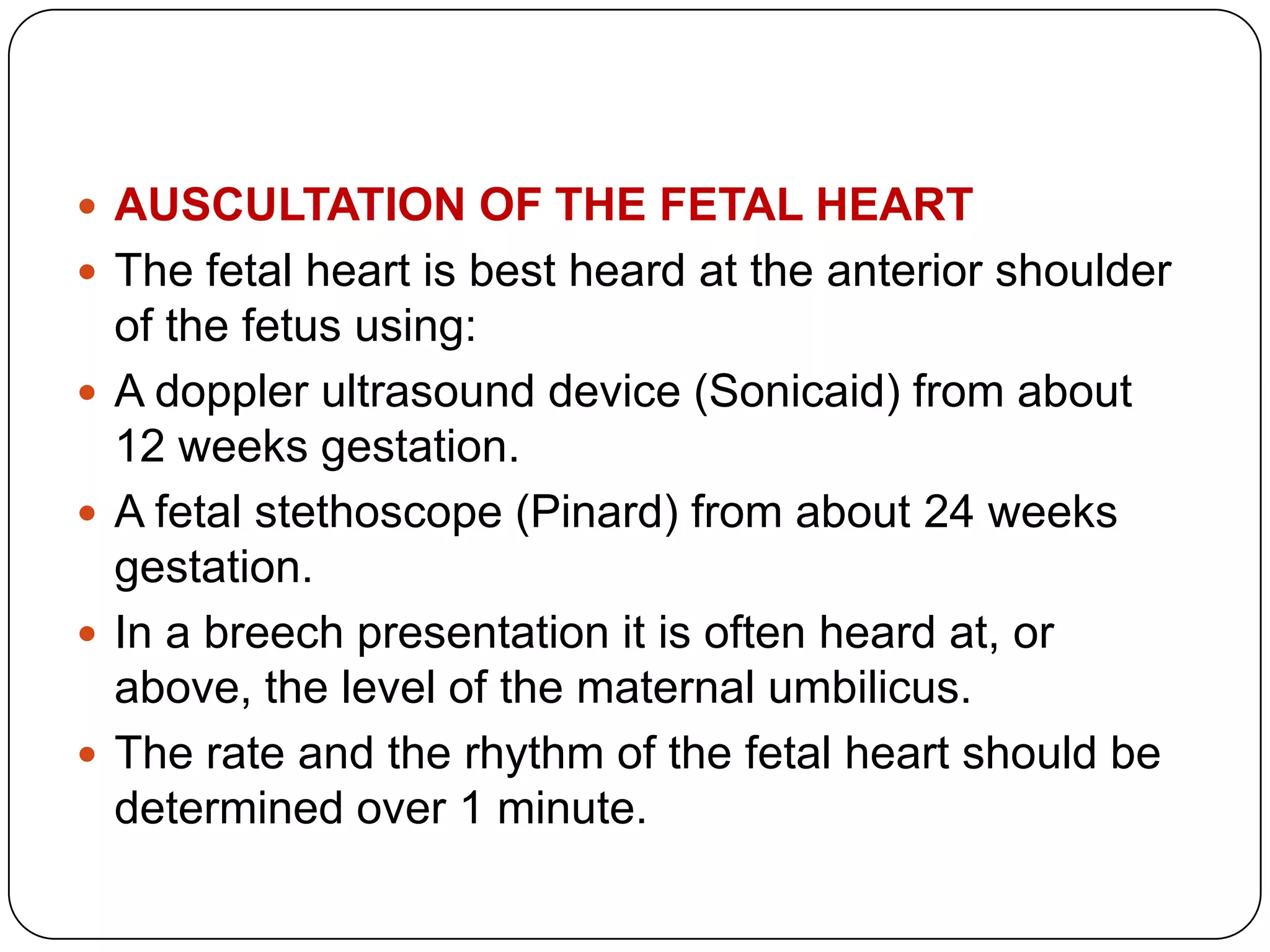 History and clinical examination in obstetrics | PPTX