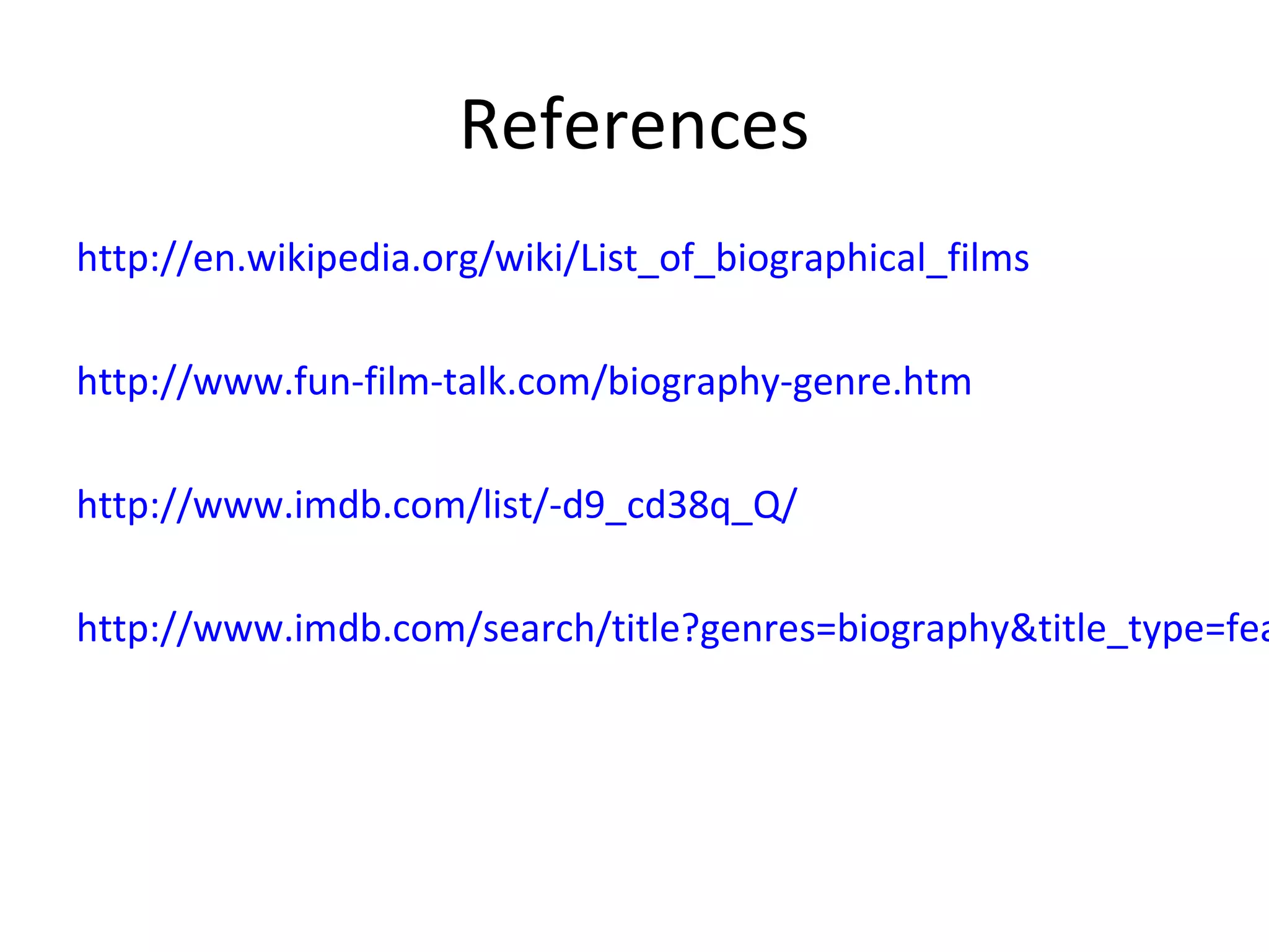 History and Conventions of a Biographical Genre | PPT