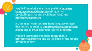 History and Definition of Applied Linguistics | PPTX