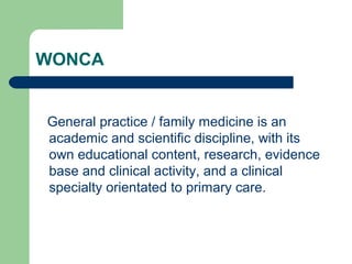 History and definitions of family medicine | PPT