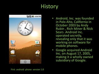 History and development of Android OS | PPTX
