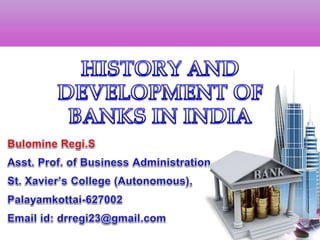 History and Development of Banks | PPTX