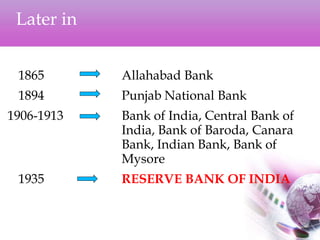 History and Development of Banks | PPTX