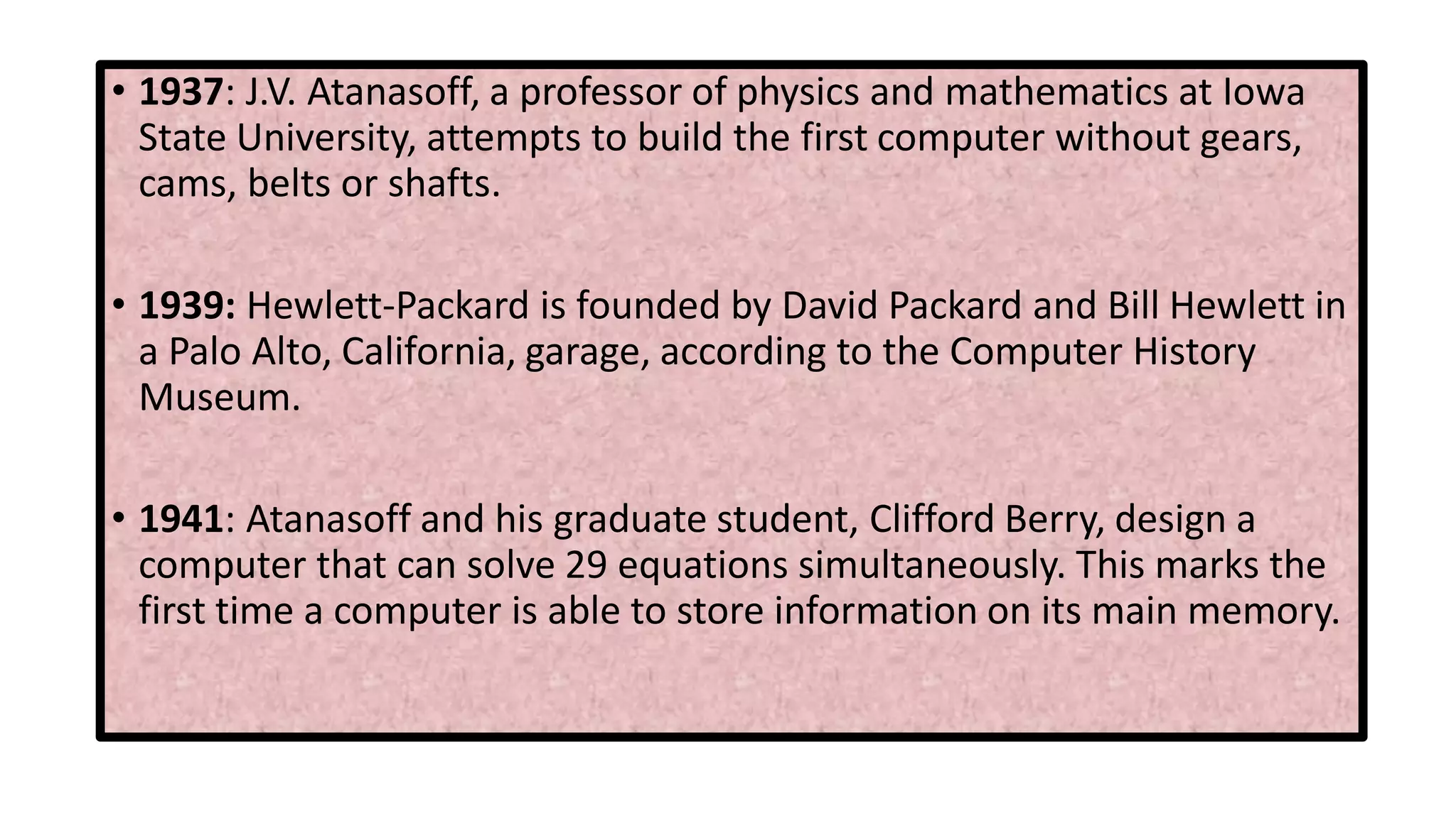 History and development of computers | PPT
