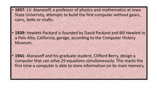 History and development of computers | PPT
