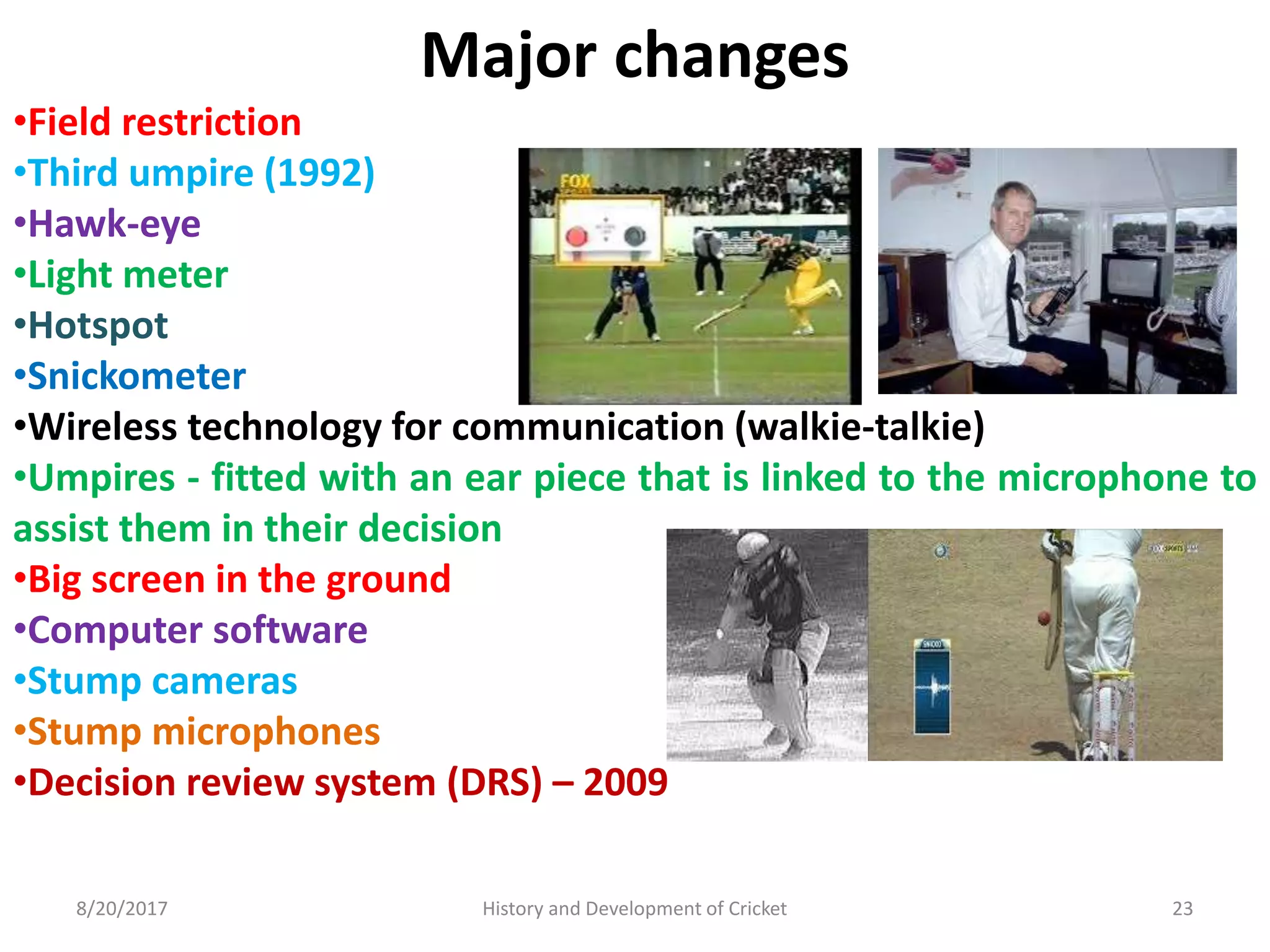 History and development of Cricket | PPTX