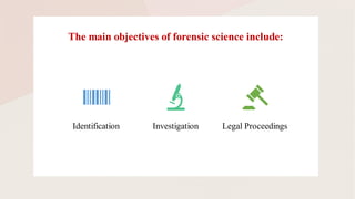 History and Development of Forensic Science, scope, Settings of ...