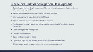 History and development of irrigation in india | PPT