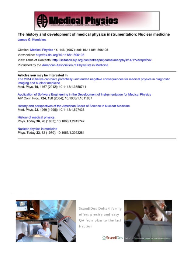History and development of medical physics instrumentation ...