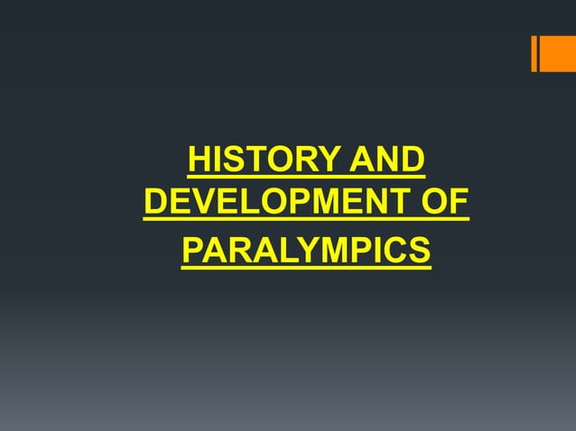 History and development of paralympics | PDF | Summer Olympic Sports ...