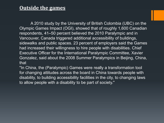 History and development of paralympics | PDF | Summer Olympic Sports ...