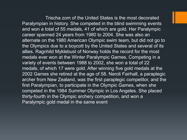 History and development of paralympics | PDF | Summer Olympic Sports ...