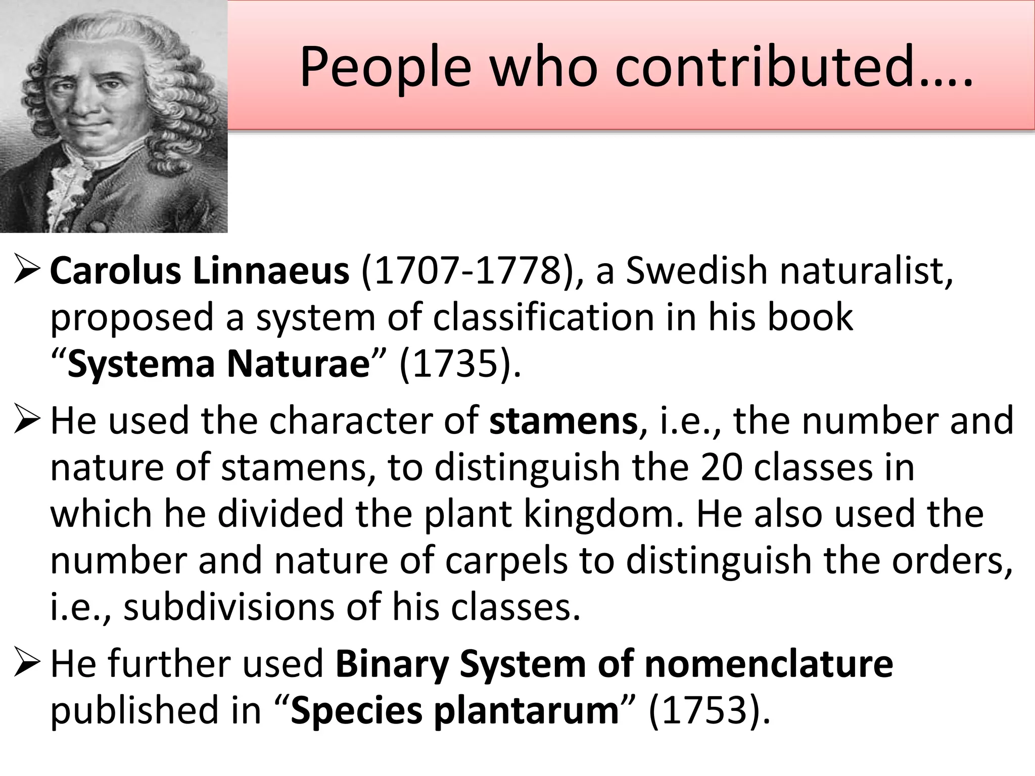 History and development of plant taxonomy | PPTX