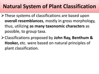 History and development of plant taxonomy | PPTX