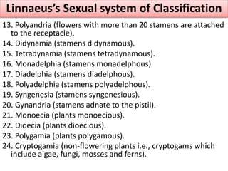 History and development of plant taxonomy | PPTX