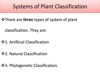 History and development of plant taxonomy | PPTX