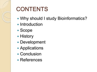 History and devolopment of bioinfomatics.ppt (1) | PPTX