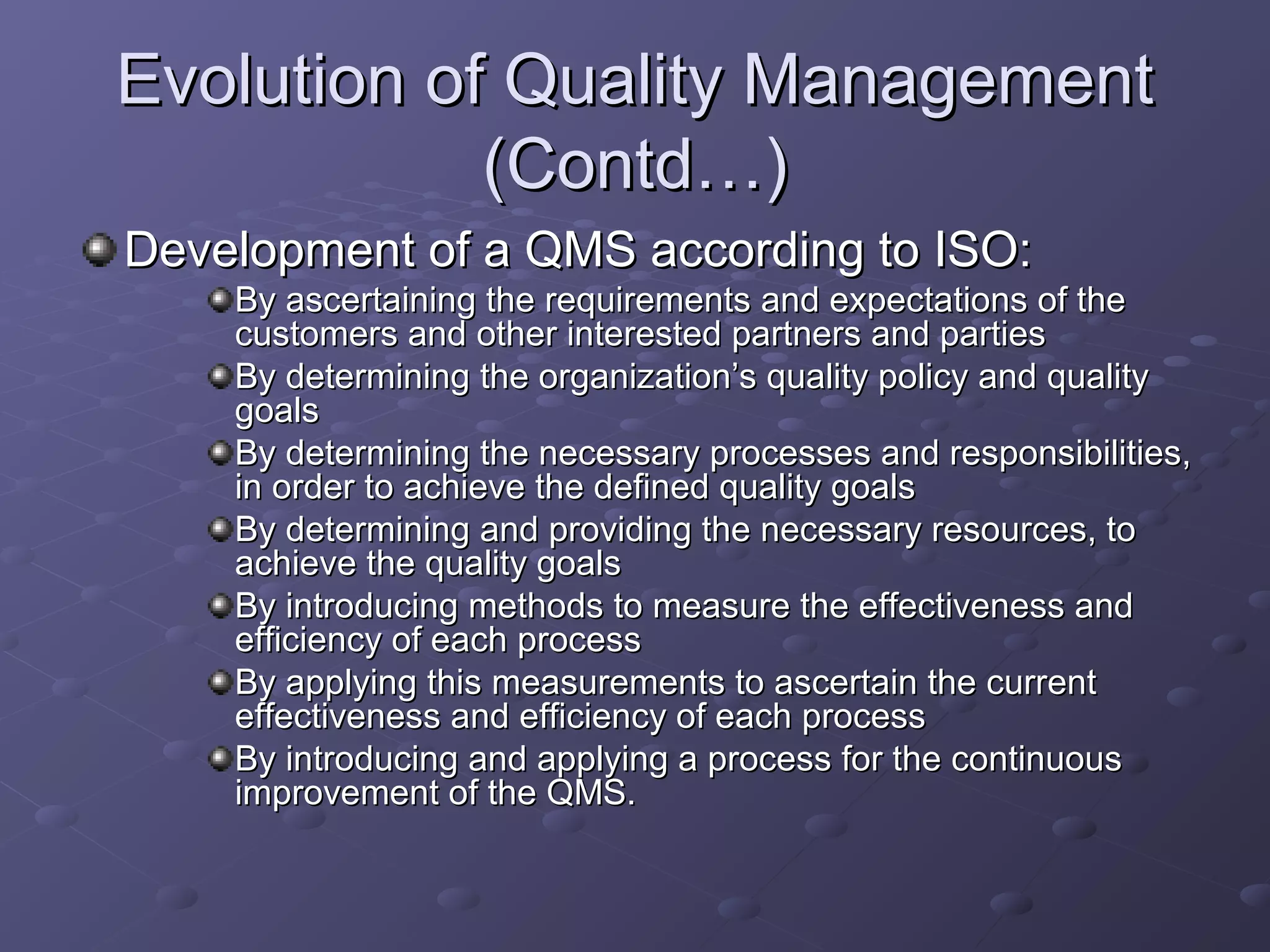 History and evolution of Chemistry and Quality Managment | PPT