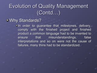 History and evolution of Chemistry and Quality Managment | PPT