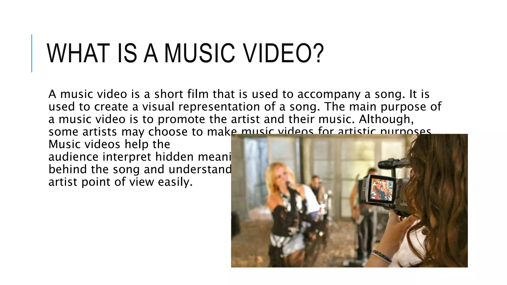 History and evolutions of music videos | PPT