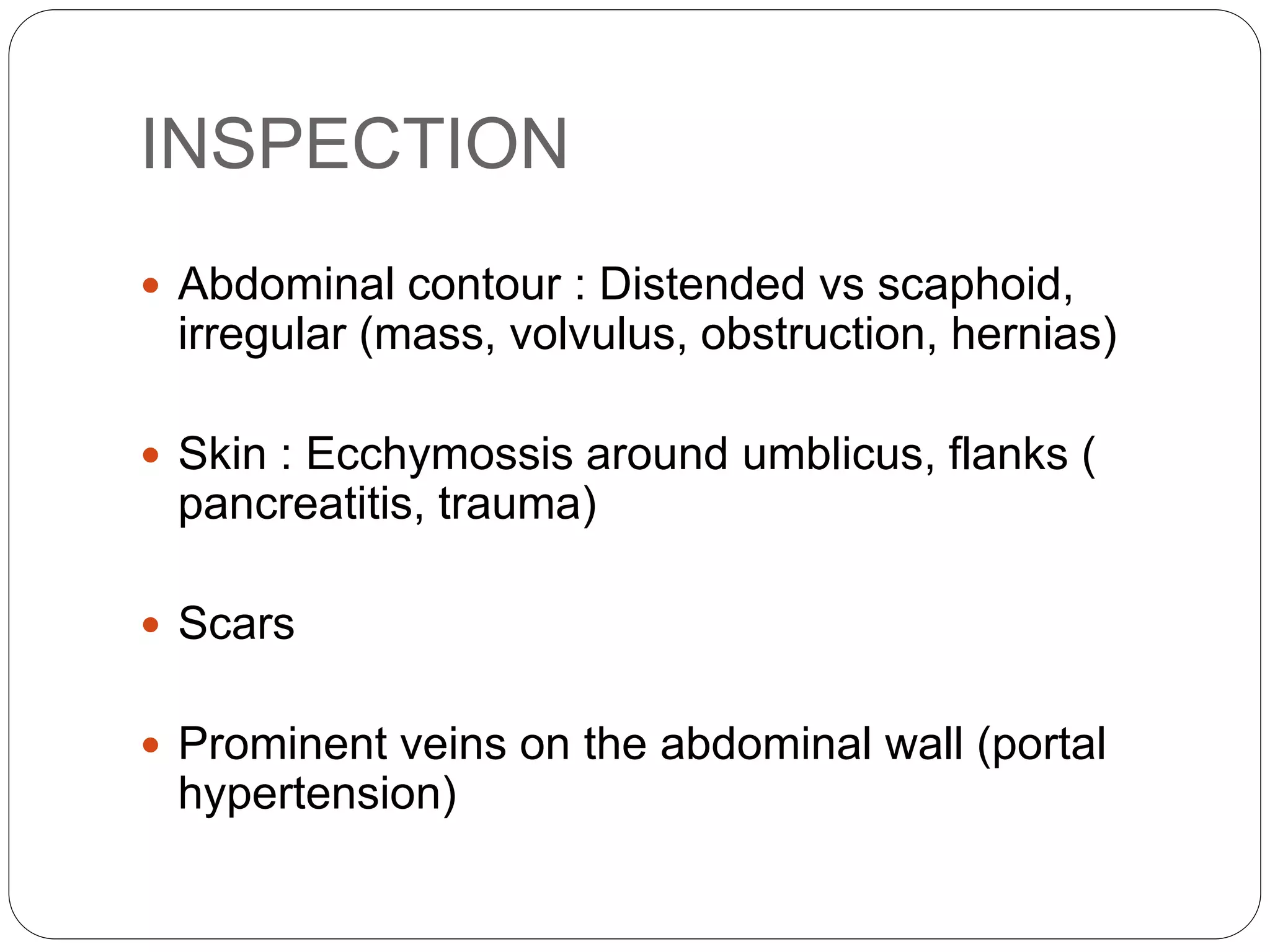 History and examination of acute abdomen by dr fahad akhtar | PPTX