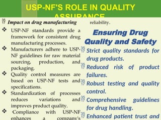 History and features of United State Pharmacopoeia National | PPTX